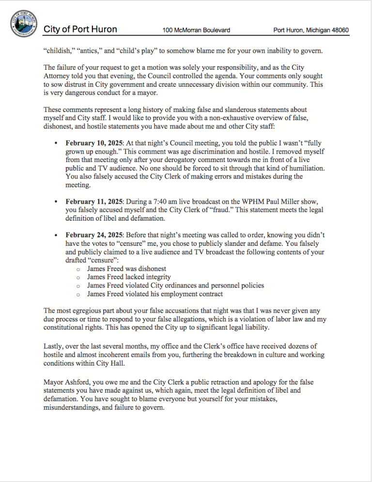 The Thoughts of City Manager, James Freed Toward Mayor, Anita Ashford ...