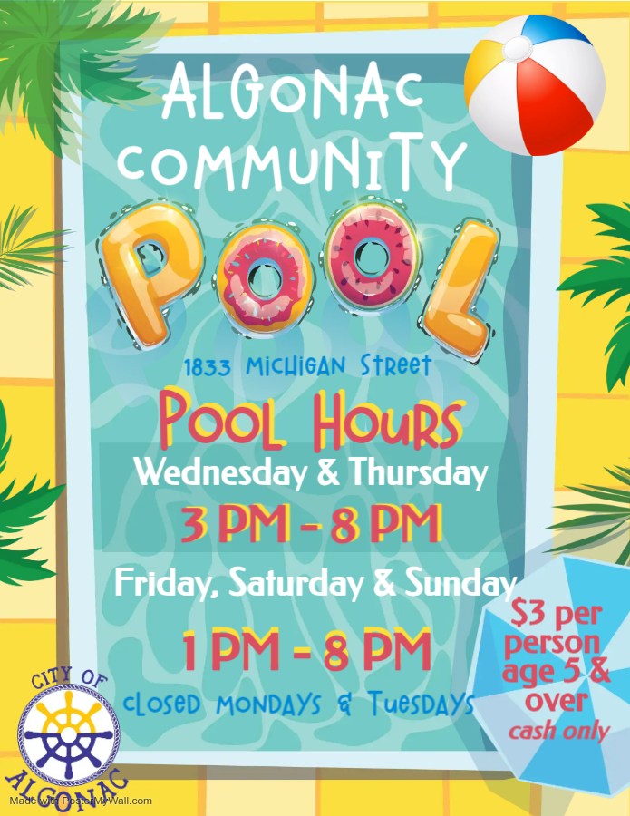 Algonac community pool now open