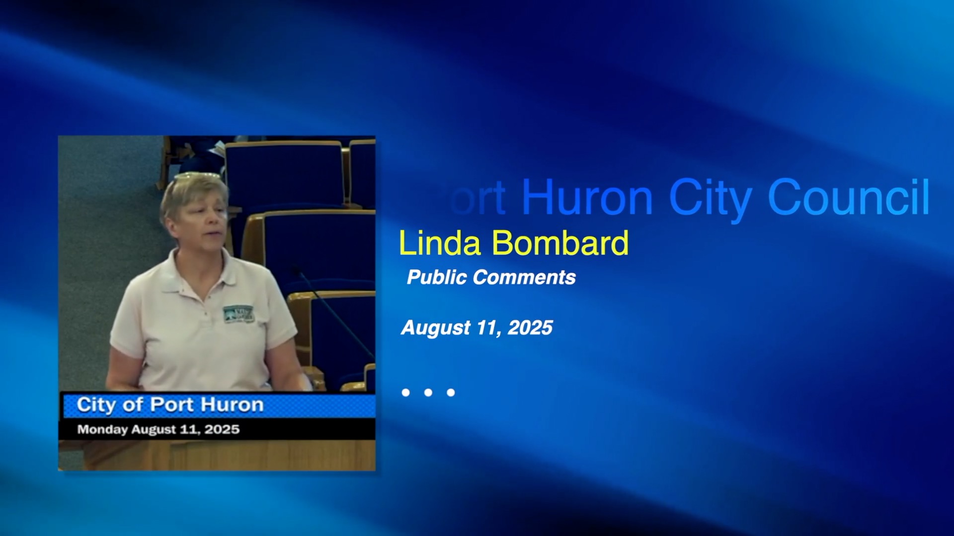 Linda Bombard Thanks Council Woman Barbara Payton