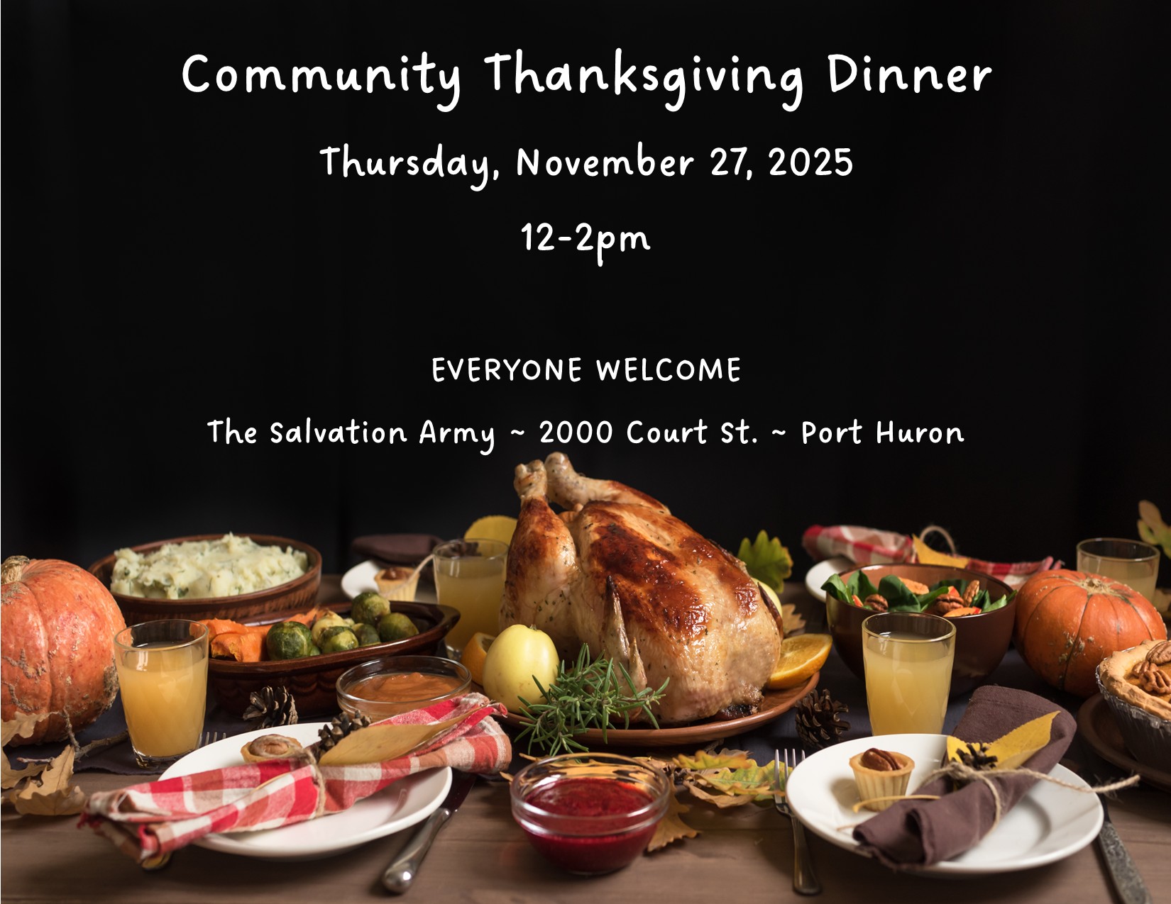 Places to get free Thanksgiving Day meals on Thursday