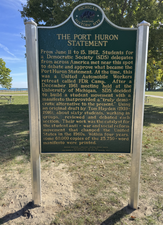 Writing the Port Huron Statement in 1962 on a beach south of Lexington