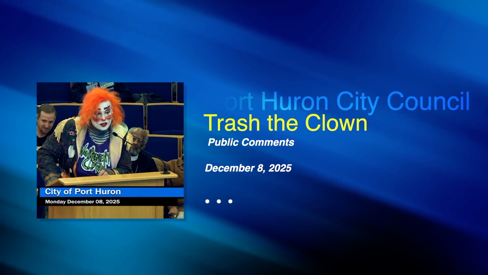 Trash the Clown "You Have Lost People's Trust"