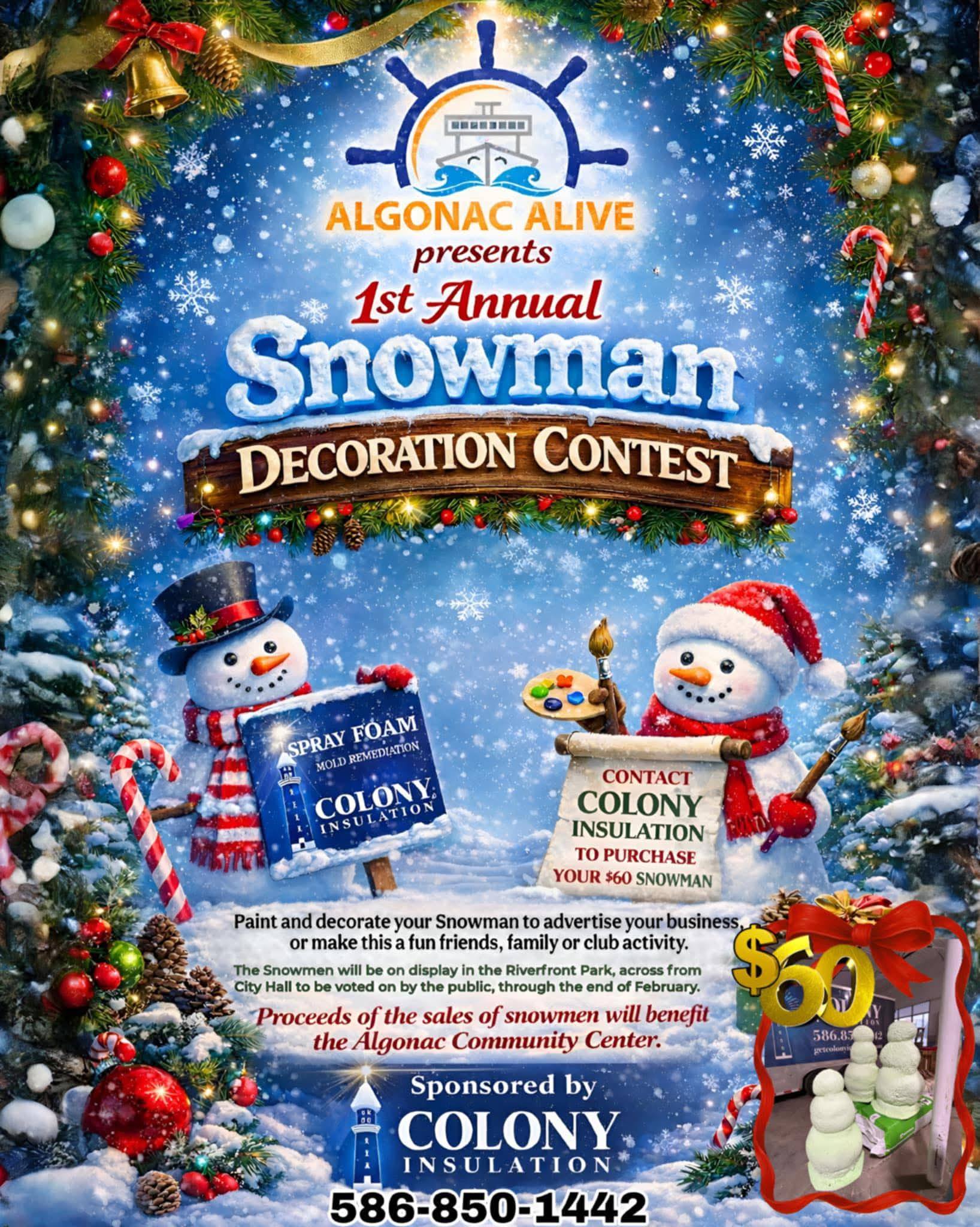 Algonac Alive rolls out Snowman Decorating Contest