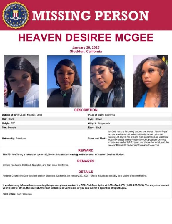Family pleads for help finding missing Oakland woman Heaven McGee, last ...