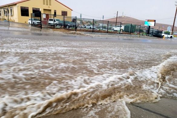 Thunderstorm brings flash flooding, closed roads to the Mojave Desert