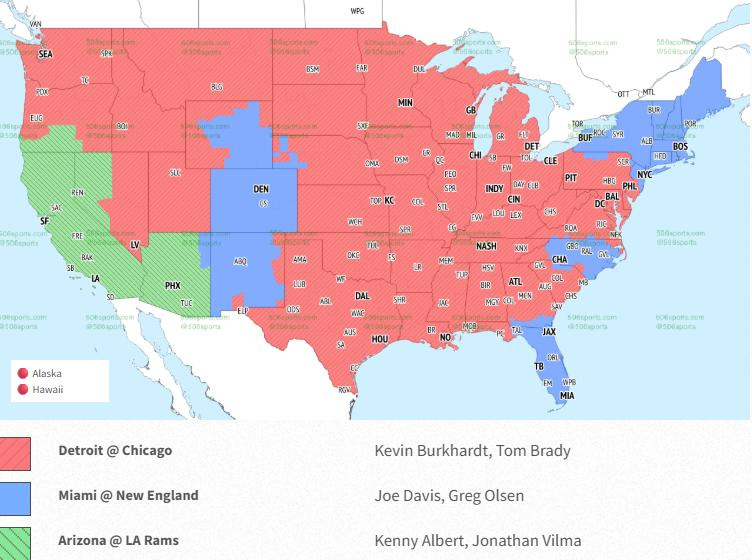 Will Rams-Cardinals be on in my area? Week 18 broadcast map, TV channel