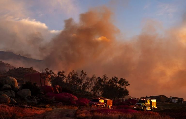 Fast-moving Springs Fire near Moreno Valley grows to more than 4,000 acres