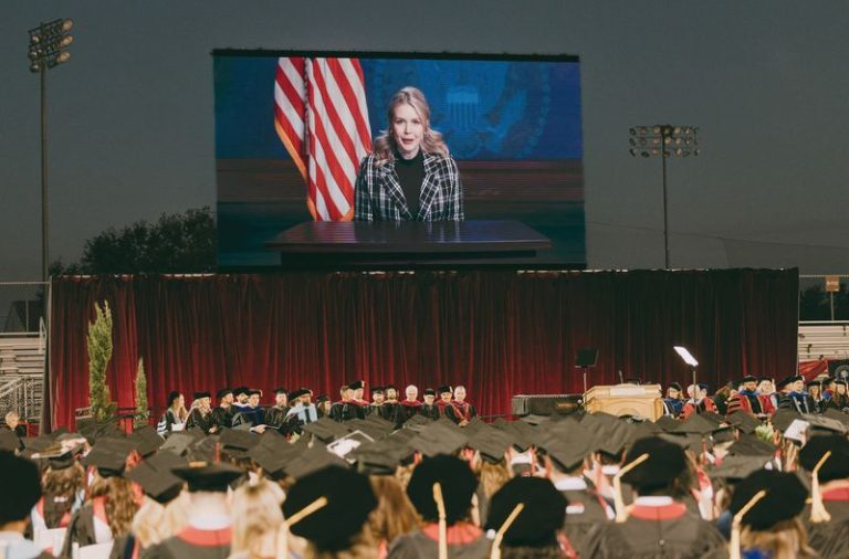 President Trump's press secretary speaks at Southeastern graduation