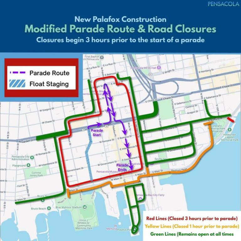 Pensacola Mardi Gras, MLK parade routes announced amid Palafox construction