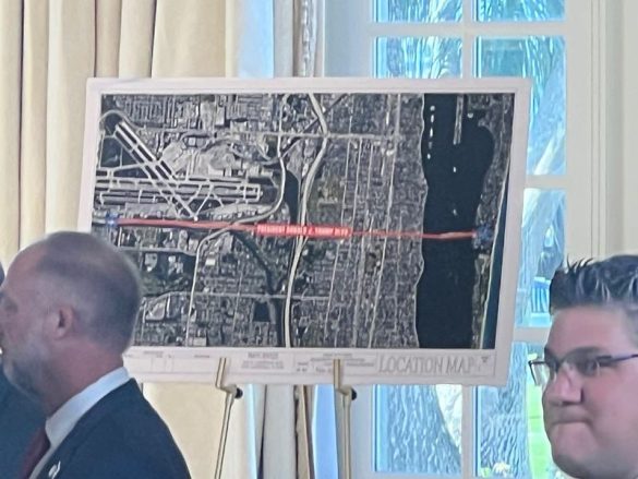 Trump street name joins long list of buildings, signs with his name, face