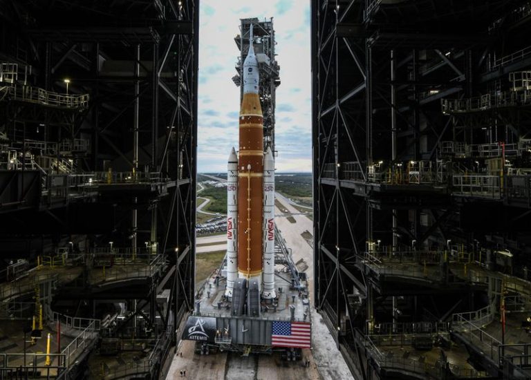 NASA rolls out SLS rocket in Florida as Artemis launch date approaches