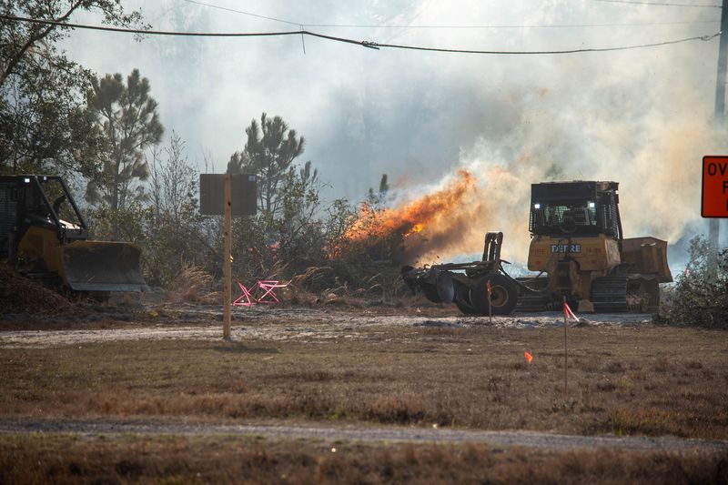 Polk County Fire Rescue responds to multiple large brush fires