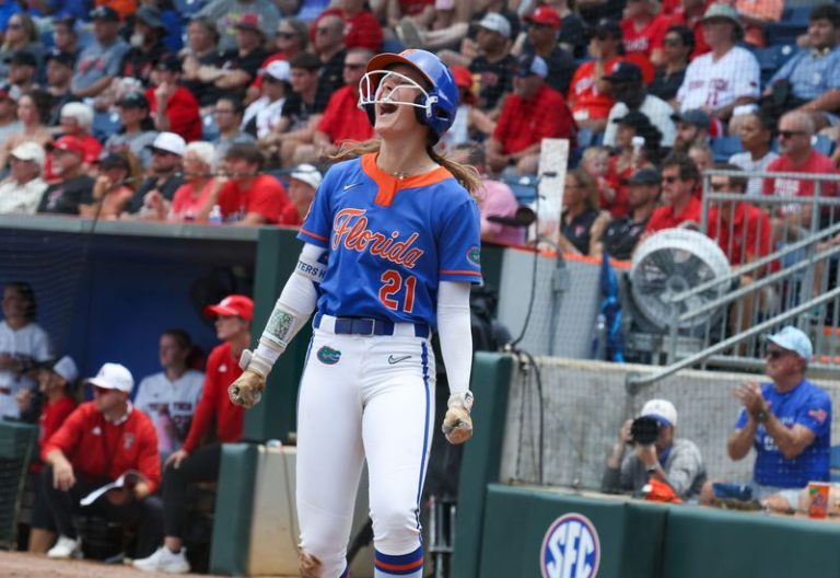 Florida softball bats stay hot, pitching slows Texas Tech in Game 2 ...