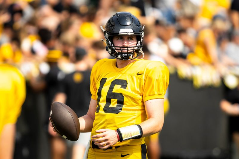 Iowa football walk-on simulating Diego Pavia in Hawkeyes' bowl prep