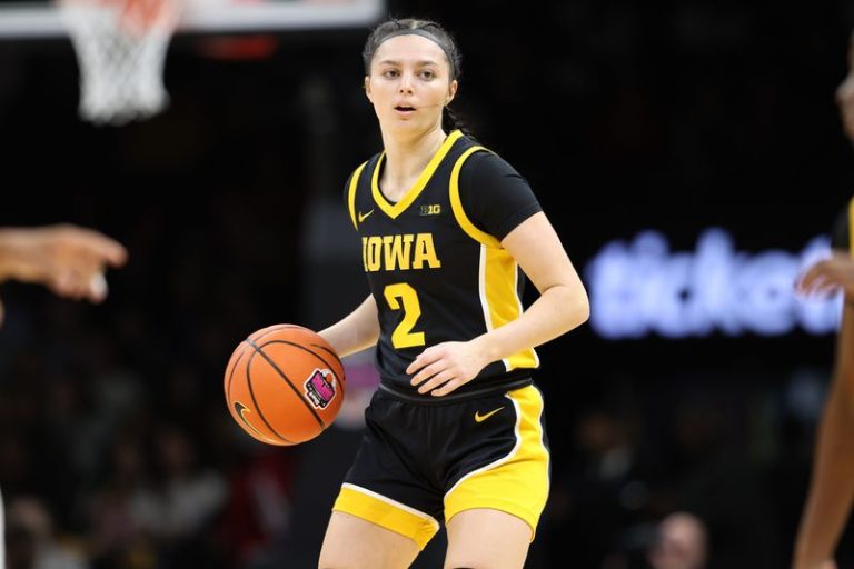 Iowa women's basketball guard Taylor McCabe exits with injury