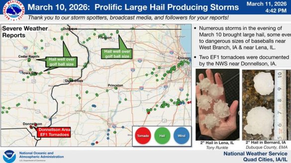 NWS releases tornado ratings for Iowa's first 3 tornadoes of 2026