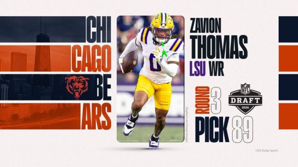 Bears select LSU WR Zavion Thomas with 89th pick in 2026 NFL Draft