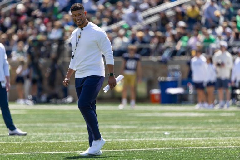 Watch: Marcus Freeman talking Notre Dame with Michael Strahan on Good ...