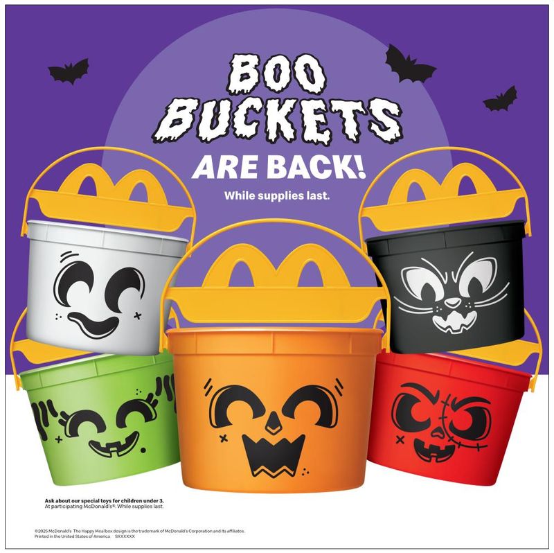 See McDonald's 2025 Boo Bucket line up. Burger King and others bring ...
