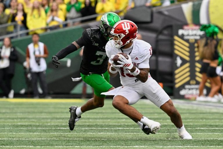 Indiana football’s Elijah Sarratt status vs Wisconsin. What we know