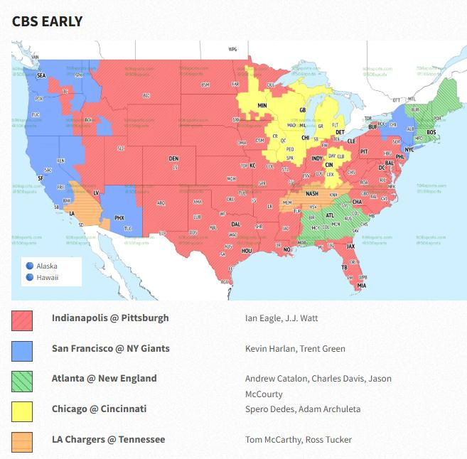 Colts vs. Steelers TV map: Will Week 9 game be televised in your area?