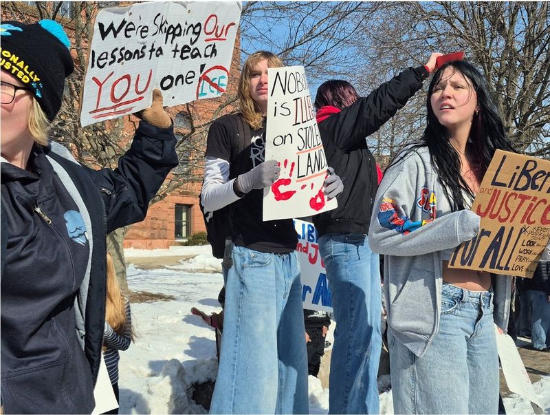 LaPorte High students walk out to protest ICE, cite family separations
