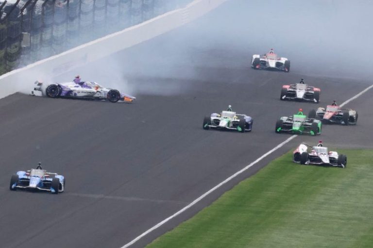Crashes early in Indy 500 send 6 out of race, Josef Newgarden taken in ...