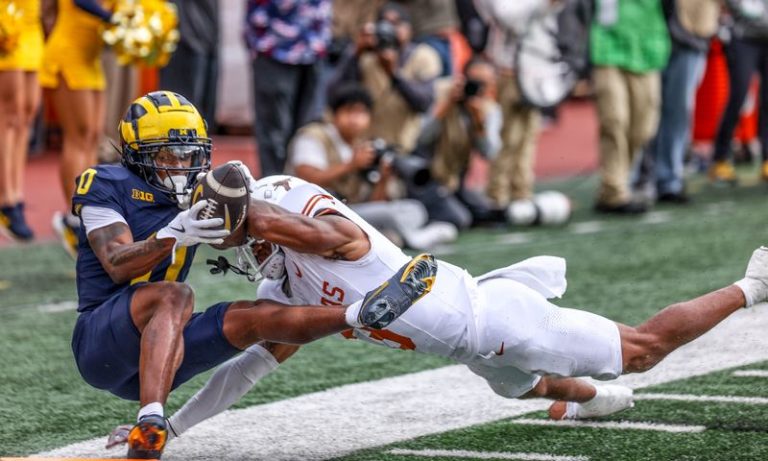 Chip Lindsey praises Michigan’s WRs McCulley, Morgan, Goodwin for 2025 ...
