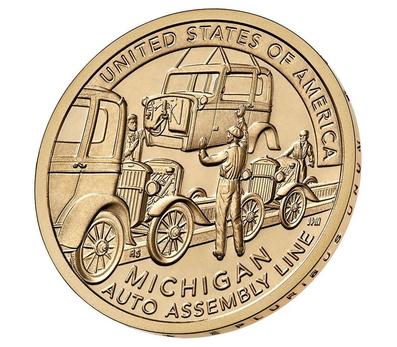 Dollar coin that debuted earlier this year celebrates Michigan's auto ...