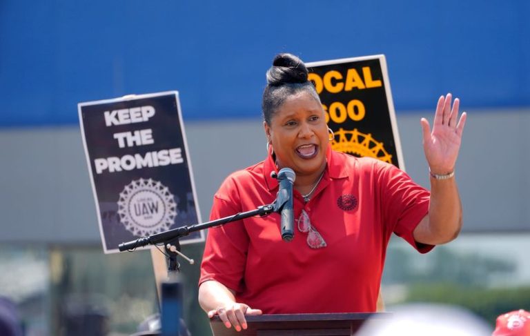 UAW's Fain leads rally over Dearborn layoffs; manufacturer says it's ...