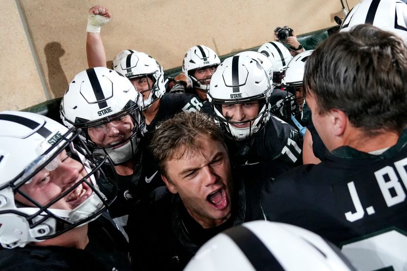 WATCH the immediate celebration following Michigan State football's 2OT ...