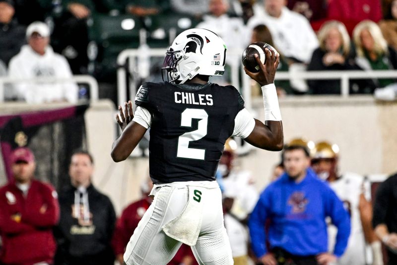 Urban Meyer breaks down Michigan State football QB Aidan Chiles's film