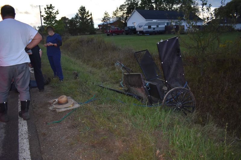 Amish man suffers injuries in northern Michigan buggy crash