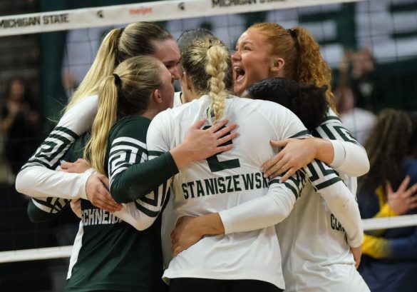 Michigan State volleyball sweeps rival Michigan as new coach Kristen ...