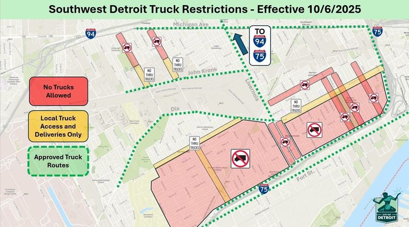 Truck traffic restrictions enacted for Southwest Detroit's overwhelmed ...