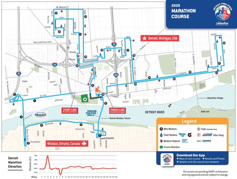 Detroit Free Press Marathon 2025: Route, maps, parking, road closures ...