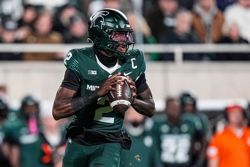 Michigan State football QB Aidan Chiles entering transfer portal again