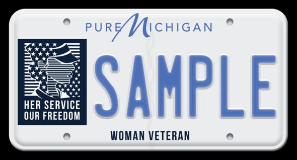 Michigan unveils specialty license plate for women veterans. How to get one
