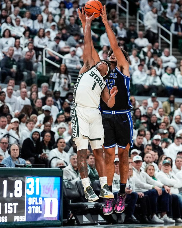 Michigan State flummoxed by Duke zone, Spartans wilt 66-60 in 1st loss
