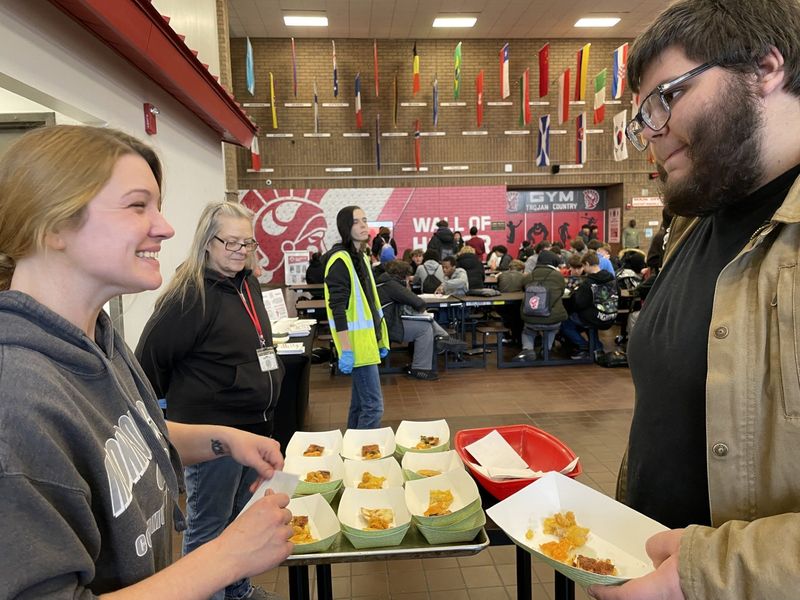Monroe Schools students helping Sodexo find a new pizza recipe