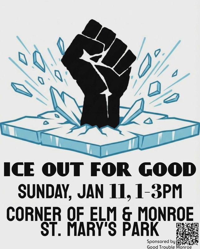 'ICE Out for Good' protest set for Sunday, Jan. 11 in Monroe