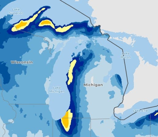 Rain-snow mix develops over Michigan. See radar, warnings map