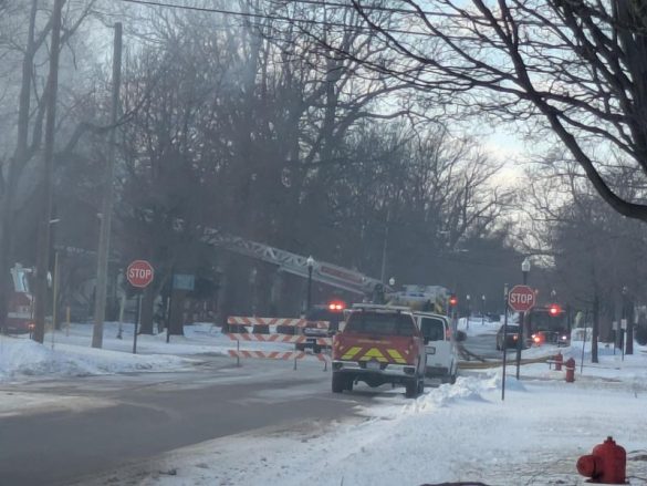 Firefighters attack structure fire in Port Huron's Olde Town area