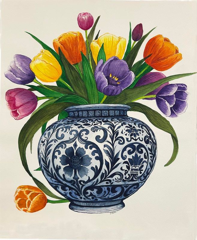 Tulip Time reveals official 2026 poster by artist, educator Jill Gates