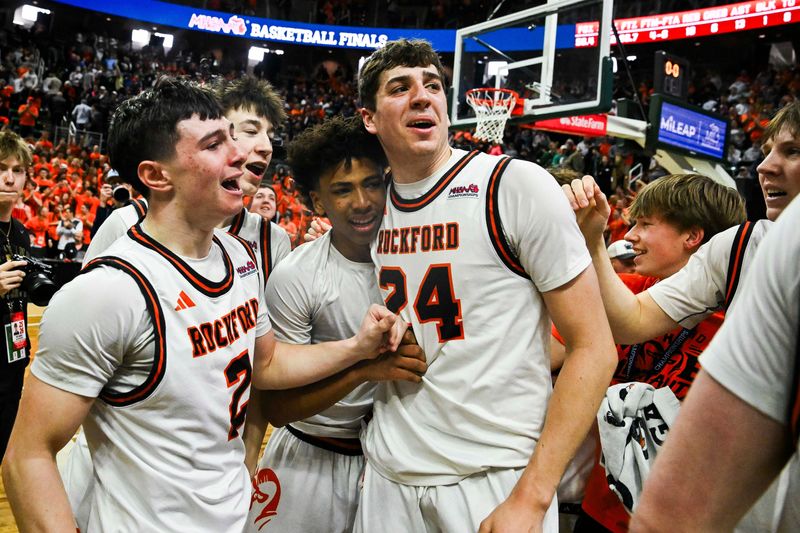 Rockford boys basketball locks down to knock off East Lansing for D1 title