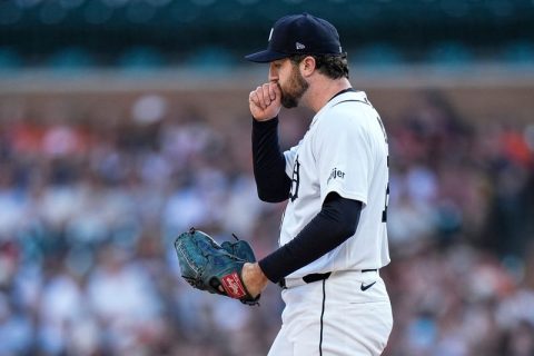 Casey Mize exits Tigers game with groin injury after four innings