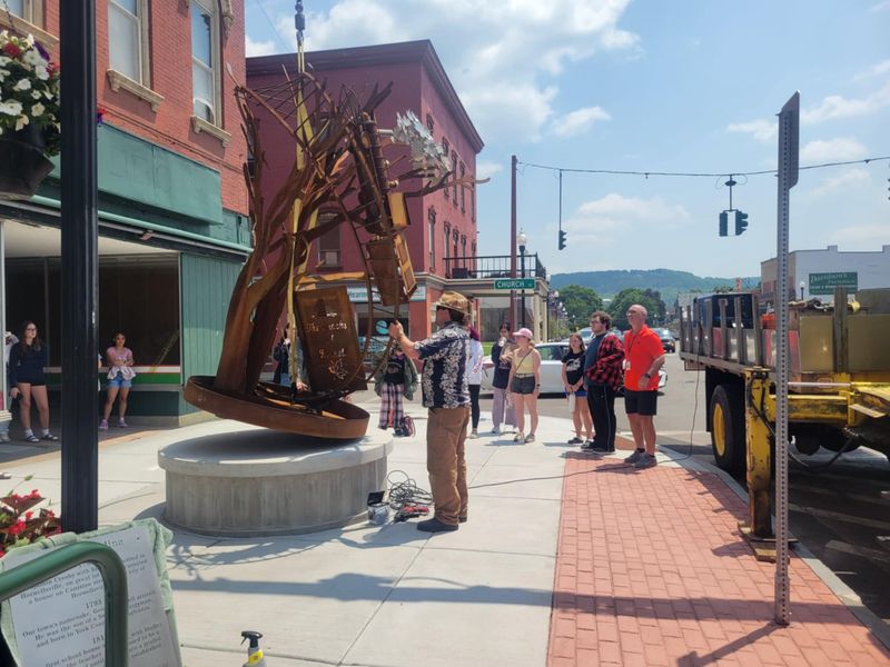 New sculptures unveiled in downtown Hornell. How they pay tribute to ...