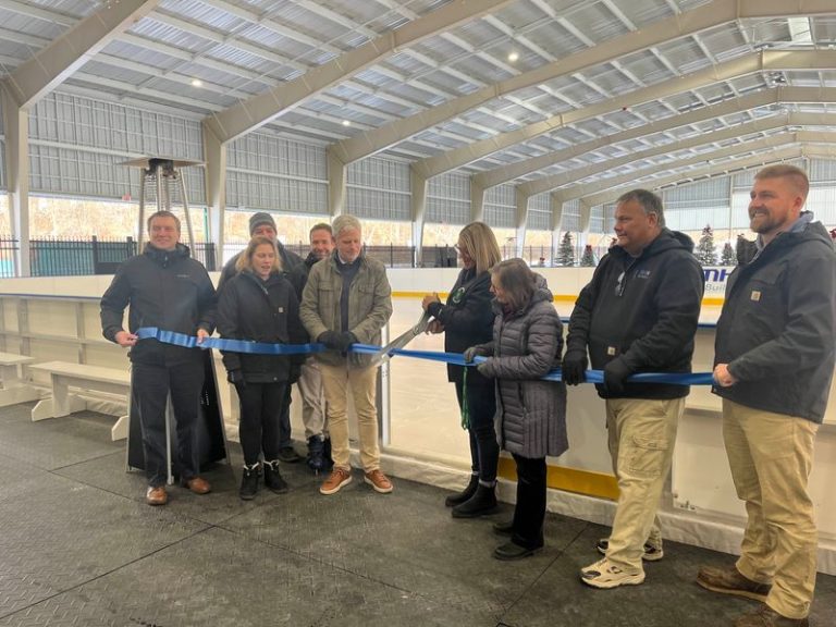 New ice skating rink open at Grippen Park. When you can skate for free
