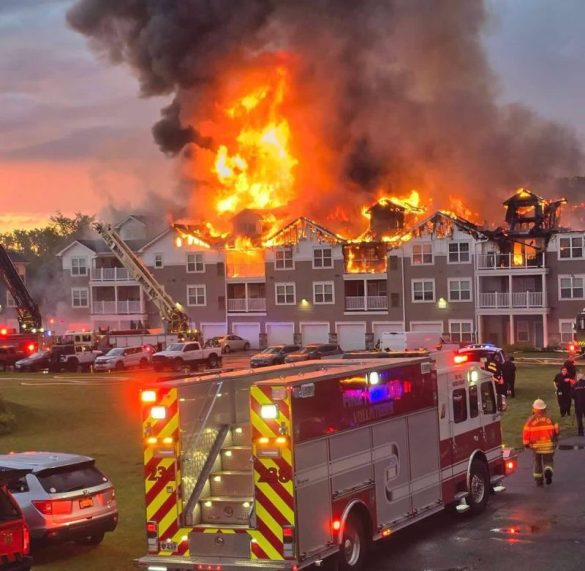 Large fire breaks out at Clarkson apartment complex