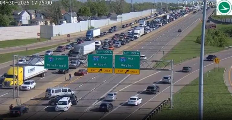 Driver who stopped on I-71 in viral video has license suspended, avoids ...